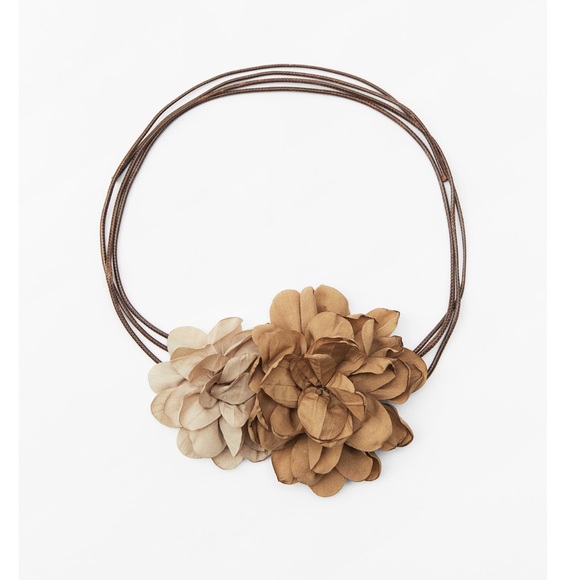 Zara | Accessories | Zara Corded Collar Flower | Poshmark